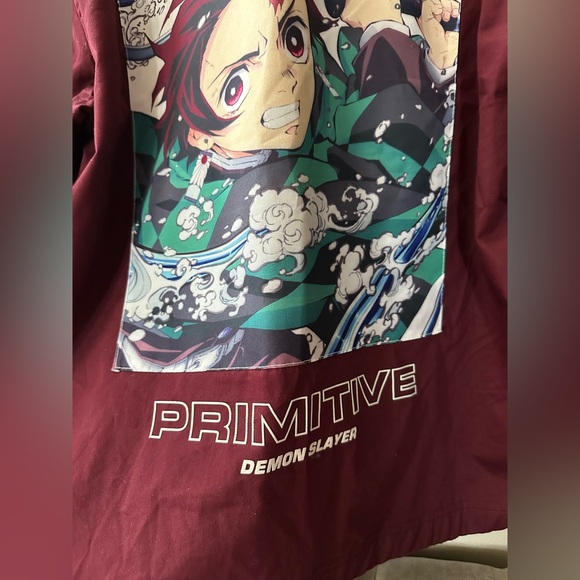 Primitive | Jackets & Coats | Primitive X Demon Slayer Tanjiro Maroon ...